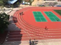 China 400 Meters Rubber Athletic Track 13mm Thickness With Spray Coat System for sale