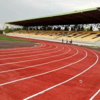 China Sandwich System Synthetic Permeable Tartan Athletics Track for sale