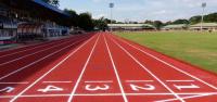 China IAAF Rubber Athletic Track Flooring For Walk Path Construction for sale