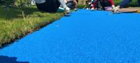China Colorful Wet Pour EPDM Rubber Granules For Walking Path Jogging Track Rubber Flooring for sale