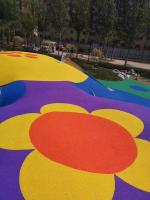 China Colorful Wet Pour EPDM Rubber Granules For Walking Path Jogging Track Rubber Flooring for sale