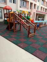 China SBR Colored EPDM Rubber Tiles For Park Jogging Track Recreation for sale