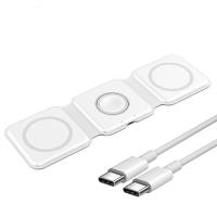 China Qi Function 3 in 1 Wireless Charger for Fast Charging Speed and Magnetic Connection for sale