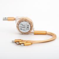 China 3 in 1 Retractable USB Cable for iPhone Charger and Android Mobilephone Charging for sale