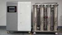 China Double Pass Reverse Osmosis System 300 LPH Centrifugal Pump Stainless Steel Membrane Housing for sale