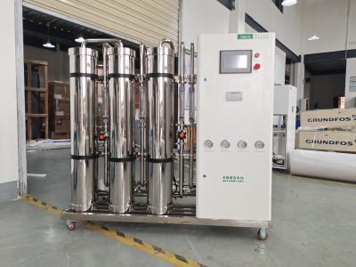 China 1500LPH Double Pass RO System Water Plant with 8040 Membrane and SS304 Pump for Drinking Water for sale