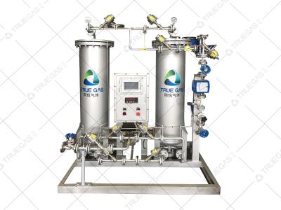 China Nitrogen genertor 10Nm3/h,purity 99.9% with SUS 304 polish tank for food packing machine for sale