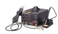 China 15V 2A 909d Digital Soldering Station , 3 In 1 Soldering Rework Station for sale
