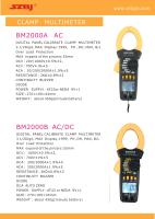 China 2000A 2.2 Inch 700V Digital AC Clamp Meter , Mini Digital Clamp Meter for sale