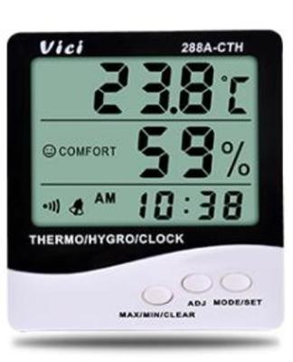 China 288 Cth 158F Digital Alarm Thermometer , Indoor Temperature Humidity Meter for sale