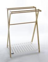 China Bamboo And MDF Free Standing Towel Rack for sale