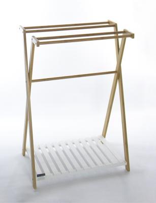China Bamboo And MDF Free Standing Towel Rack for sale