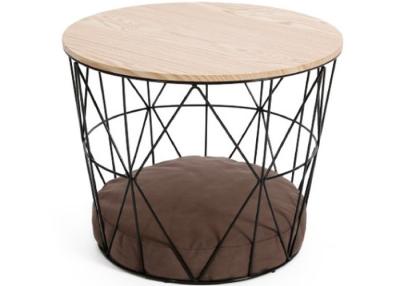 China 15KG H35cm Metal Basket Coffee Table With Storage for sale