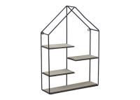 China Paulownia Veneered MDF 17.5cm Wide Wall Mount Rack Shelf for sale
