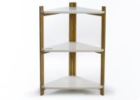 China 3 Tier 3KG 60cm Height Bamboo Bathroom Storage Shelf for sale