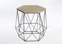 China Hexagon Wire Width 40cm Height 42cm Metal Basket Coffee Table for sale