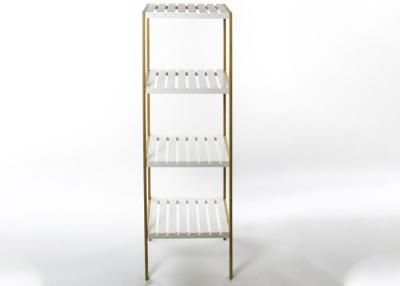 China 4 Tier Bamboo And MDF And Bamboo Height 110cm Multi Tier Shelf For Toiletries for sale