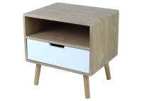 China 40cm Depth 50cm Length Wood Bedside Table With Drawer for sale
