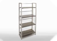 China BSCI 4 Tiers Folding Wooden Bookcase With 40KG Capacity for sale