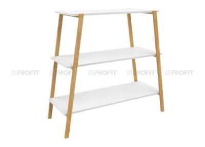 China 5KG 1m High Bamboo Frame MDF Shelf Multi Tier Shelf For Books for sale
