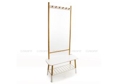 China 6 Hooks Coat Rack With Shoe Bench for sale