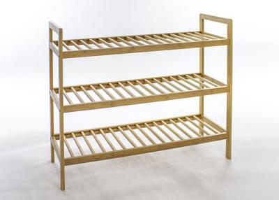 China 70cm Length Nature Color Capacity 12 Pairs Bamboo Shoe Rack for sale