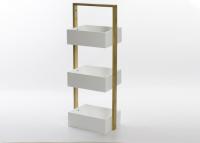 China 3 Tier Height 67mm Width 18cm Bamboo Bathroom Storage Shelf for sale
