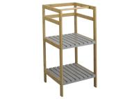 China Space Saving Height 72cm Depth 33cm Bamboo Bathroom Rack Shelves Organizer for sale