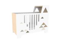 China Pine Wood 140cm Length 67cm Width Baby Crib Bed for sale