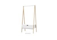 China 160cm Height 80cm Length Bamboo Clothes Rack With A Drawer for sale