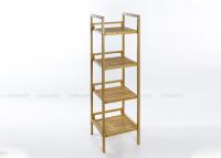 China 30cm Width Bamboo Bathroom Storage Shelf for sale