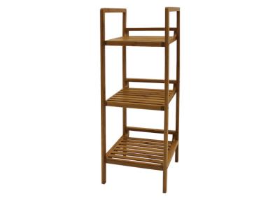 China 3 Tiers W30cm H78cm Natural Color Bamboo Shelves Furniture for sale
