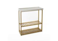 China 3 Tier 5KG 75cm Height Bamboo Kitchen Trolley for sale