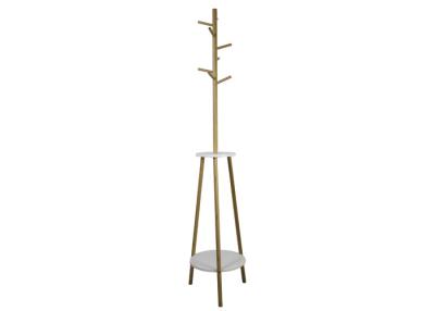 China 7 Hooks MDF And Bamboo Depth 35cm Standing Coat Rack for sale