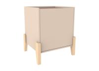 China Knock Down 50cm High 42cm Wide Wood Bedside Table for sale