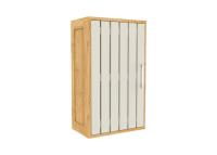 China MDF 10KG Height 50cm Stripes Door Metal Handle Small Bathroom Wall Cabinet for sale