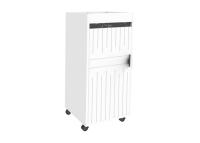 China BSCI 20KG White Marble Look Metal Handle Bathroom Movable Cabinet for sale