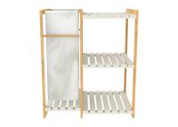 China MDF 65cm Length Laundry Hamper With Rack For Bedroom for sale