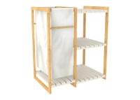 China MDF 65cm Length Laundry Hamper With Rack For Bedroom for sale