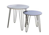 China 38cm High 10KG MDF Side Tables With Metal Legs for sale