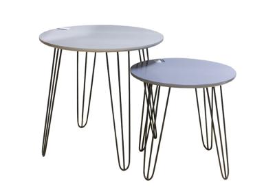 China 38cm High 10KG MDF Side Tables With Metal Legs for sale