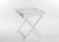 China Diameter 40cm MDF Side Tables With Foldable Tray for bedroom for sale