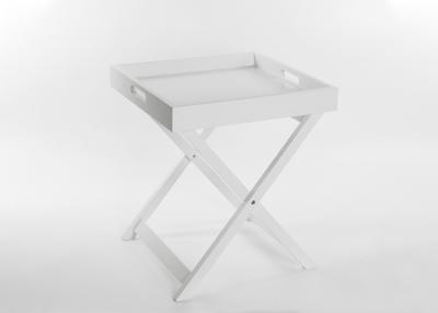 China Diameter 40cm MDF Side Tables With Foldable Tray for bedroom for sale