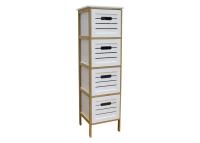 China BSCI 110cm Height Wood Nightstand With Drawers for sale