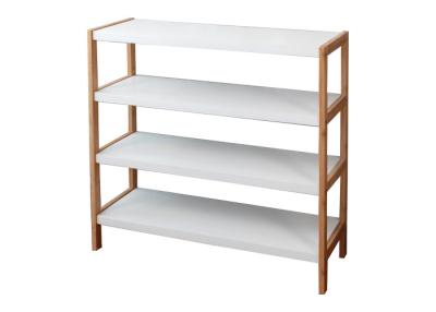 China 4 Layer 15KG Height 75cm Bamboo Wood  Shoe Shelf for sale