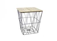 China 42cm Height 40cm Length Metal Basket Coffee Table for sale