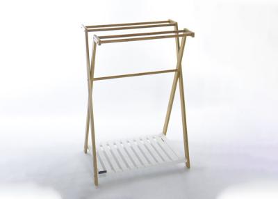 China Free Standing 50KG 86cm High Bamboo Towel Rail for sale