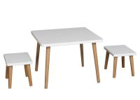 China 60cm Width 30kg Bamboo And Hard Wood Legs  Children Table And Chairs Set for sale