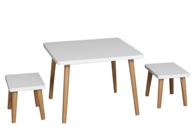 China 60cm Width 30kg Bamboo And Hard Wood Legs  Children Table And Chairs Set for sale