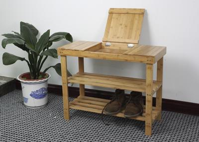 China Knock Down 55cm Height 70cm Length Bamboo Shoe Shelf for sale